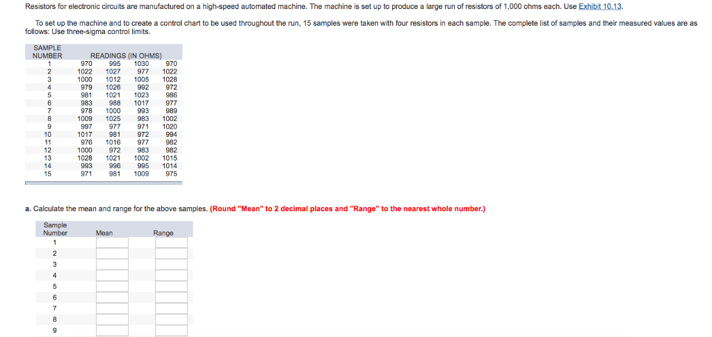 Solved exhibit 13.7 actor for Determining from R the | Chegg.com