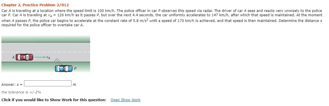 Solved Chapter 2, Practice Problem 2/012 Car A is traveling | Chegg.com