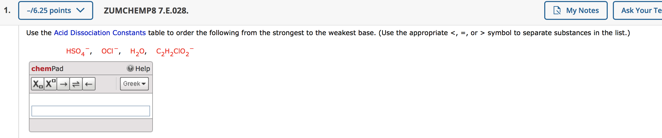 Solved Values of K, for Some Common Monoprotic Acids Formula | Chegg.com
