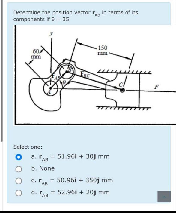 Solved Determine the position vector rAB ﻿in terms of | Chegg.com