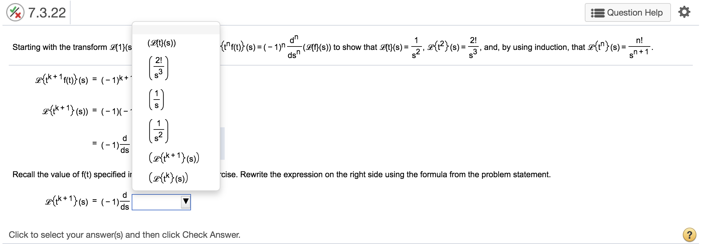 Solved 1x 7.3.22 Question Help $ on n! Starting with the | Chegg.com