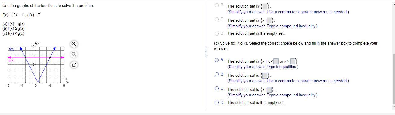 Solved Use the graphs of the functions to solve the problem. | Chegg.com
