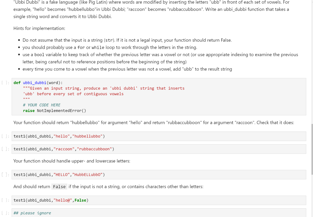 Solved "Ubbi Dubbi" is a fake language (like Pig Latin) | Chegg.com