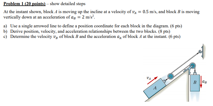 Solved Problem 1 (20 points) - show detailed steps At the | Chegg.com
