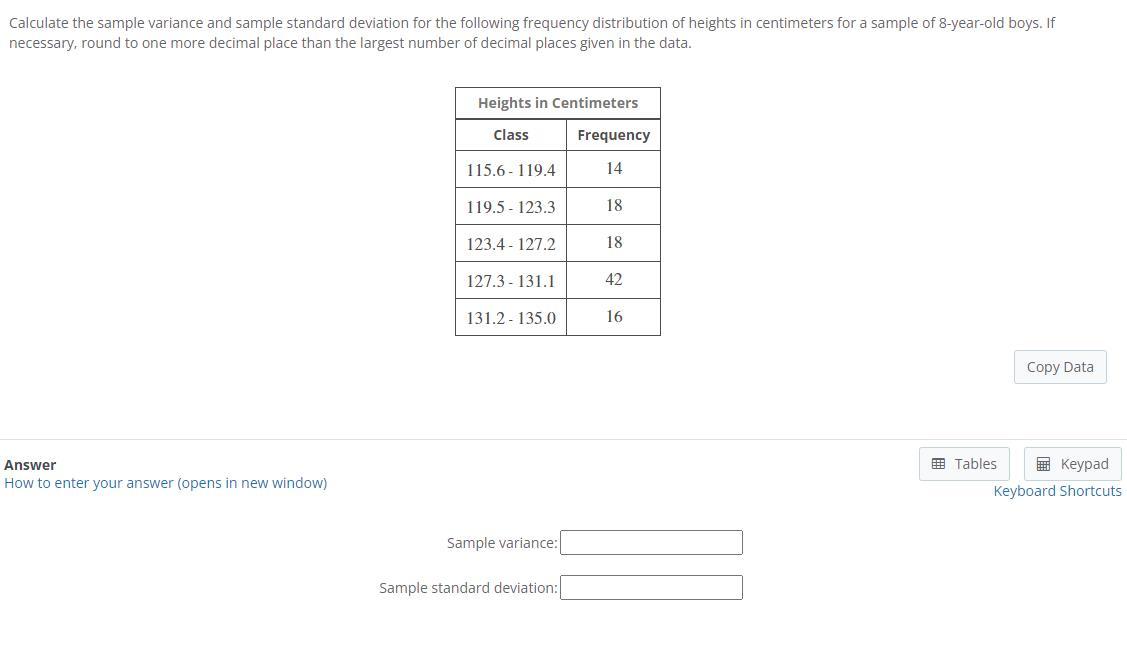 Solved Calculate the sample variance and sample standard | Chegg.com