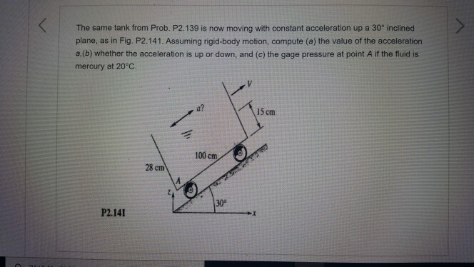 Solved The same tank from Prob. P2.139 is now moving with | Chegg.com