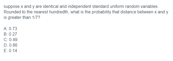 Solved suppose x and y are identical and independent | Chegg.com