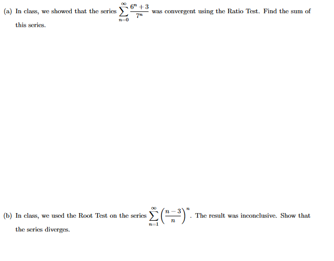 Solved This is for Calculus 2 and testing convergence or | Chegg.com