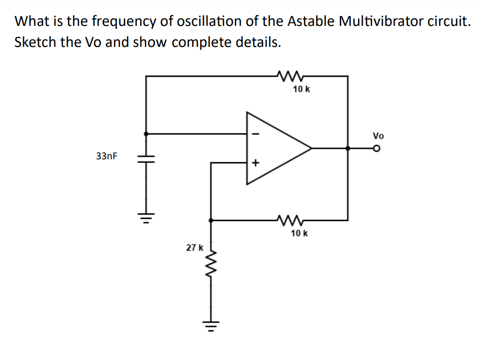 Solved What is the frequency of oscillation of the Astable | Chegg.com