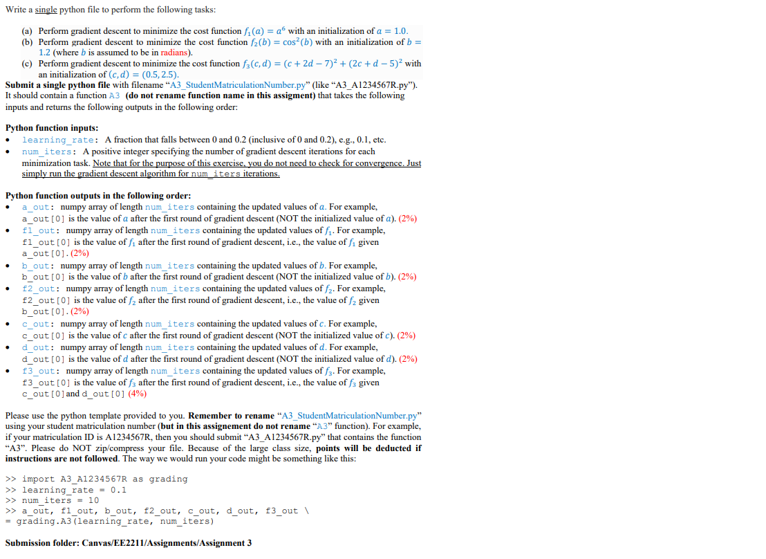 Solved Write a single python file to perform the following | Chegg.com