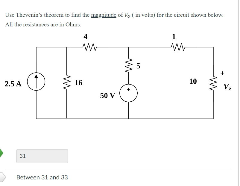 Using the Thevenin theorem find the magnitude of the | Chegg.com