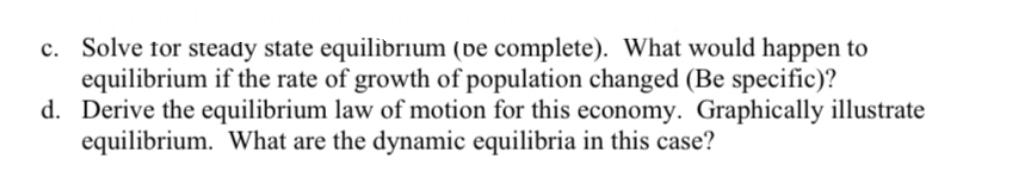 Solved Overlapping Generations Model With Money Consider An