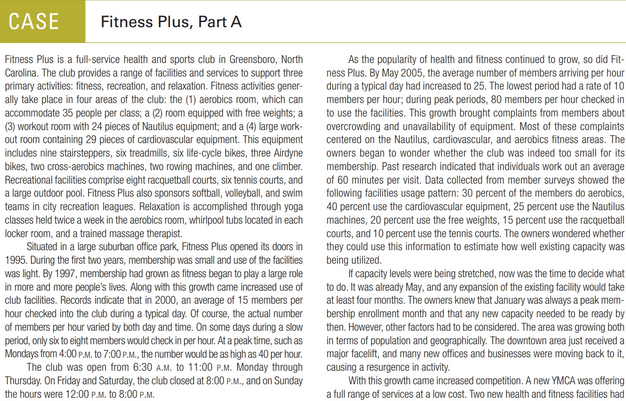 CASE Fitness Plus, Part A Fitness Plus is a | Chegg.com