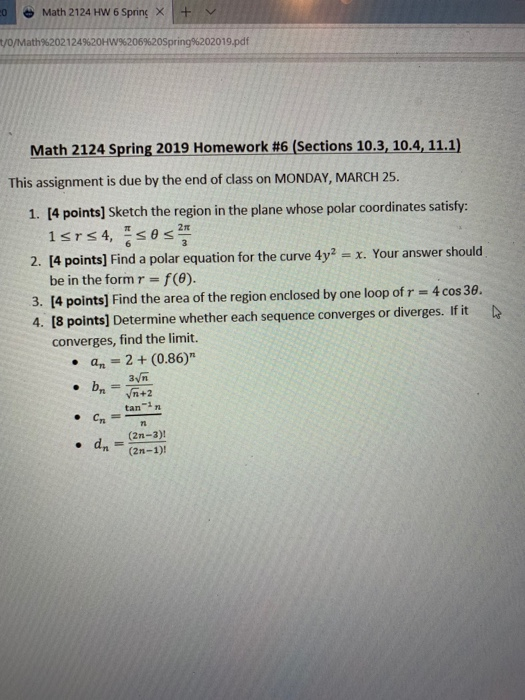 Solved vo/Math%2021 24 %20Hw%206%20Spring%202019.pdf Math | Chegg.com