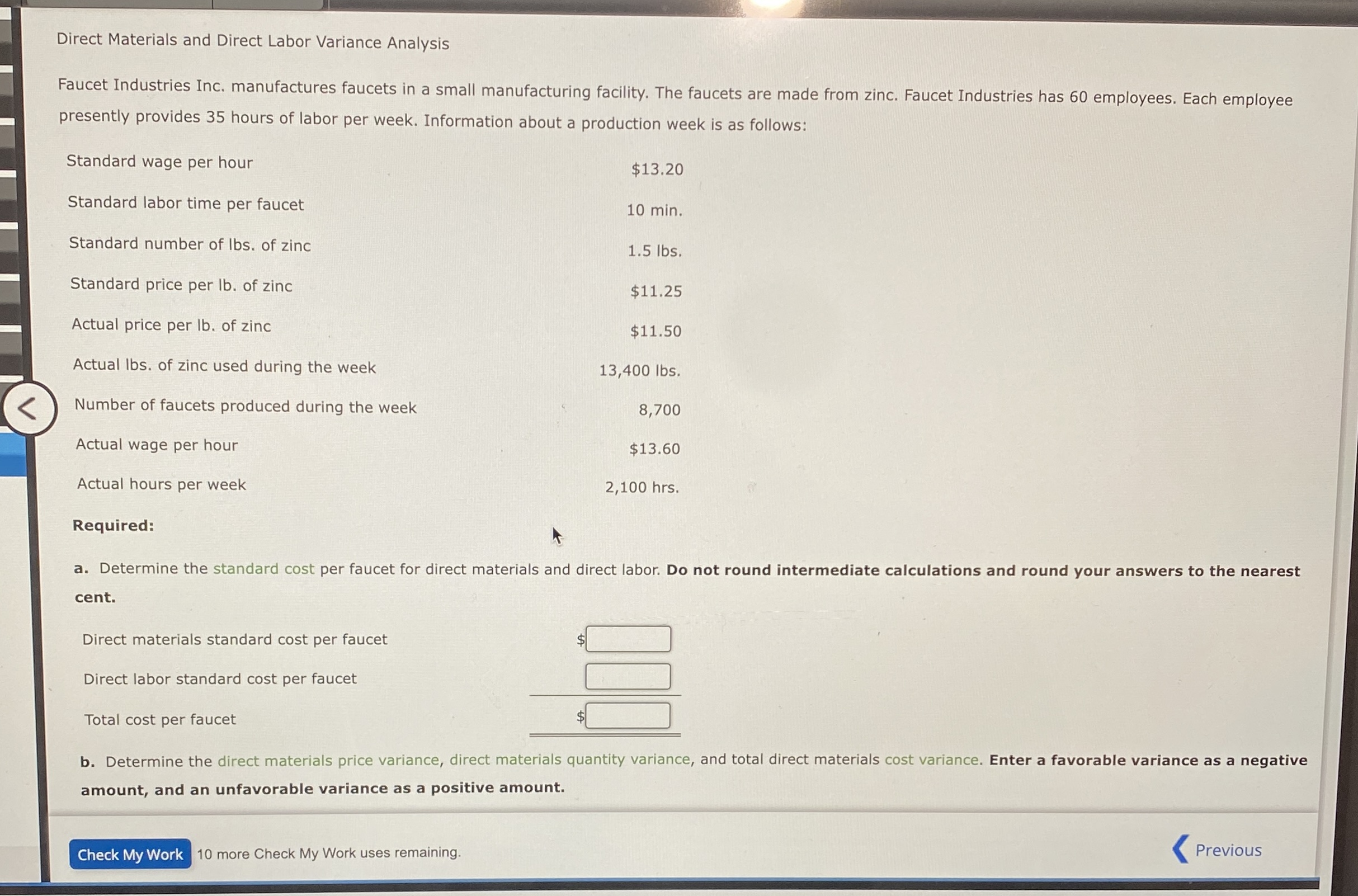 Solved Direct Materials and Direct Labor Variance Analysis | Chegg.com