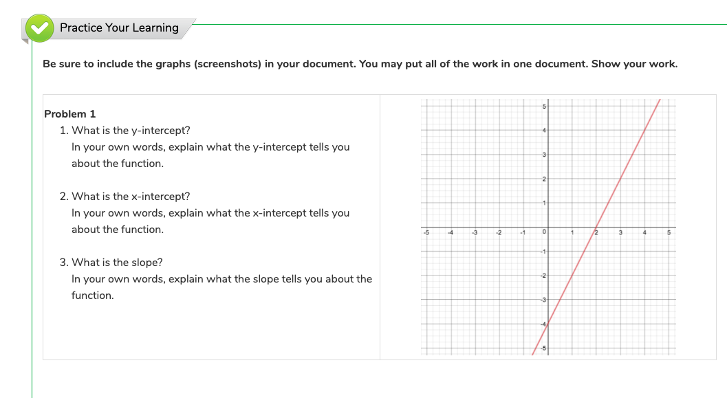 Solved Practice Your Learning Be sure to include the graphs | Chegg.com