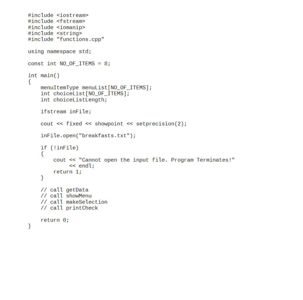 Solved 2. Restaurant System Write a program to help a local | Chegg.com