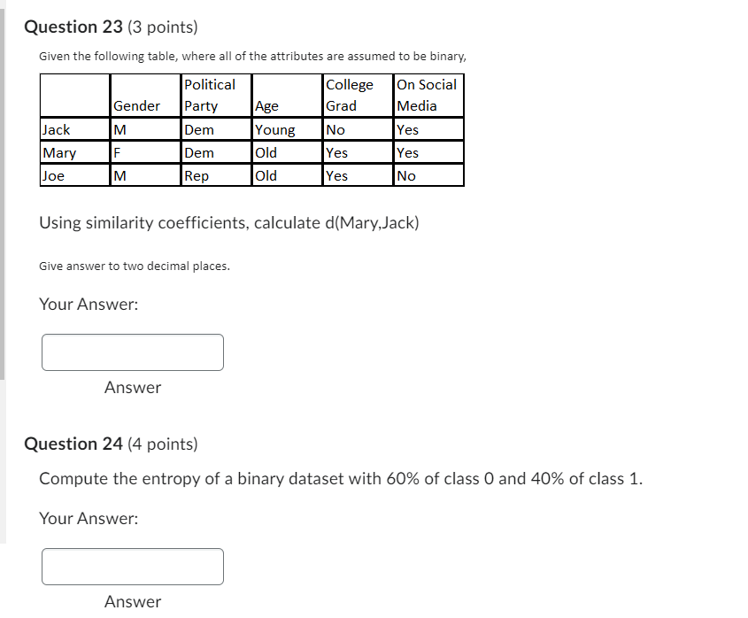 Solved Given the following table, where all of the | Chegg.com