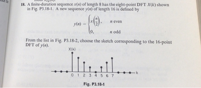 Solved 18. A finite-duration sequence x(n) of length 8 has | Chegg.com
