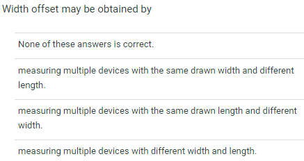 Solved Width offset may be obtained byNone of these answers | Chegg.com