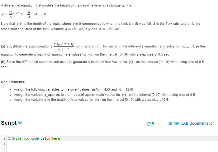 Solved A differential equation that models the height of the | Chegg.com