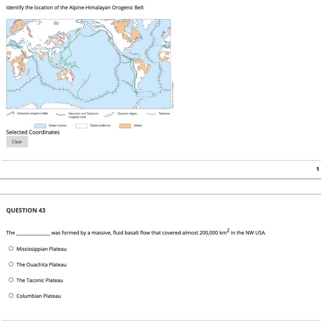 Solved Identify the location of the Alpine-Himalayan | Chegg.com