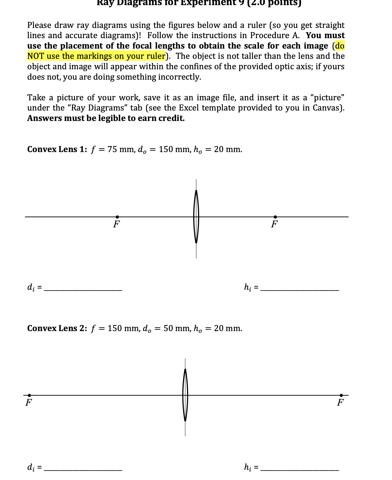 Solved Please draw ray diagrams using the figures below and | Chegg.com