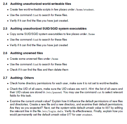 Solved 2.3 Setting sticky bit on world-writeable directories | Chegg.com
