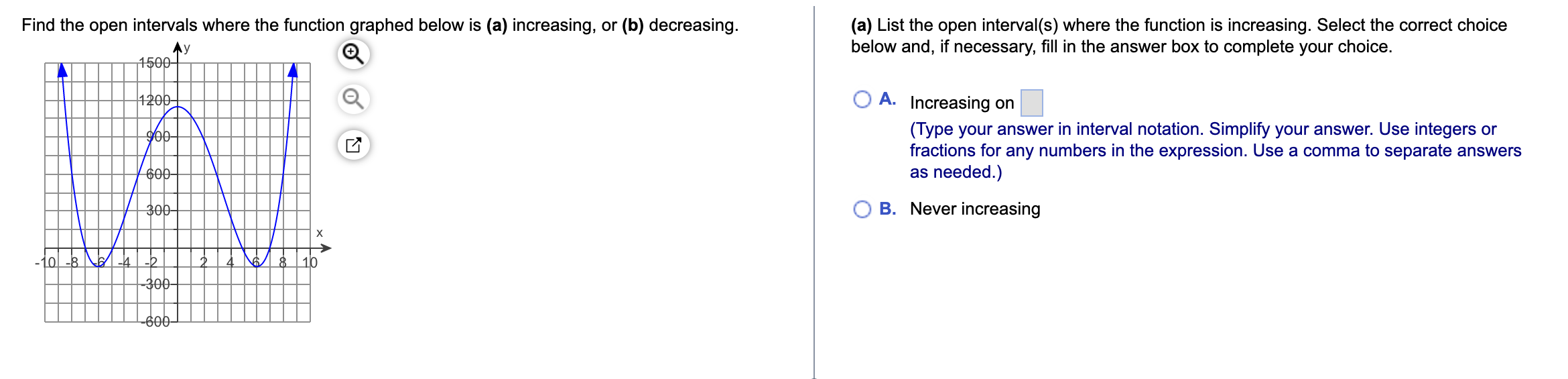Solved (a) List the open interval(s) where the function is | Chegg.com