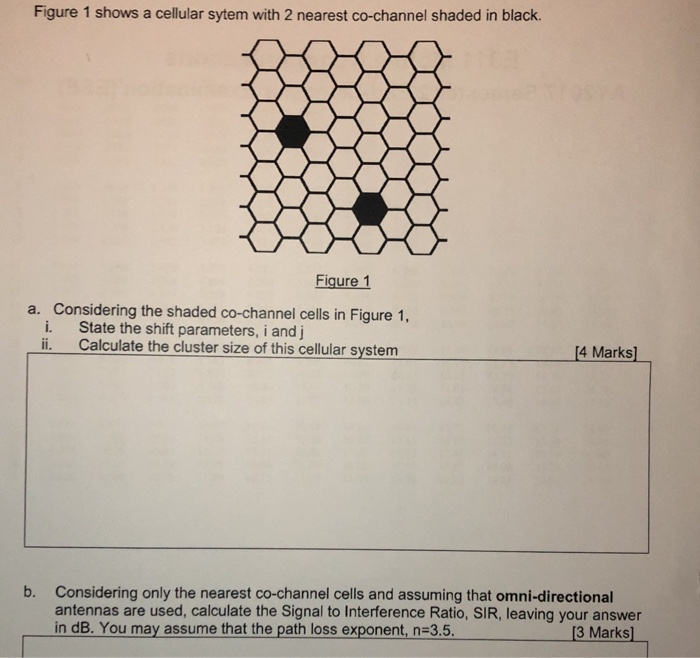 Solved Figure 1 shows a cellular sytem with 2 nearest | Chegg.com