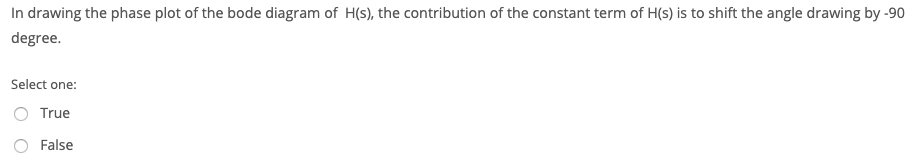 Solved In drawing the phase plot of the bode diagram of | Chegg.com