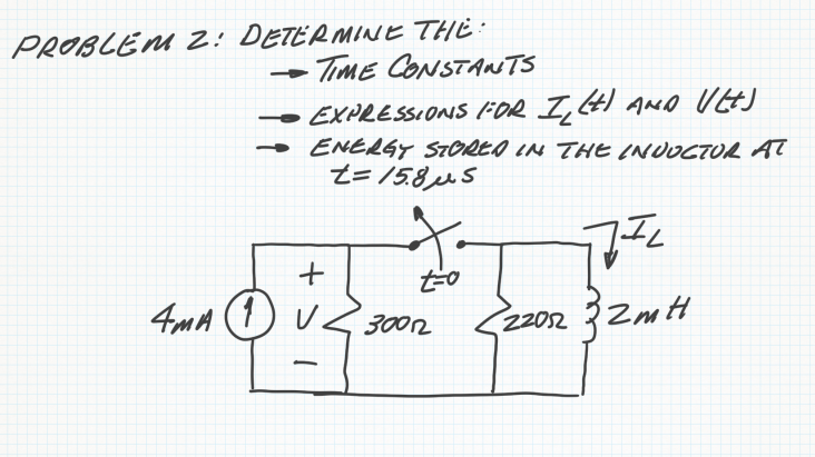 Solved PROBLEM 2: DETERMINE THE: → Time Constants → | Chegg.com