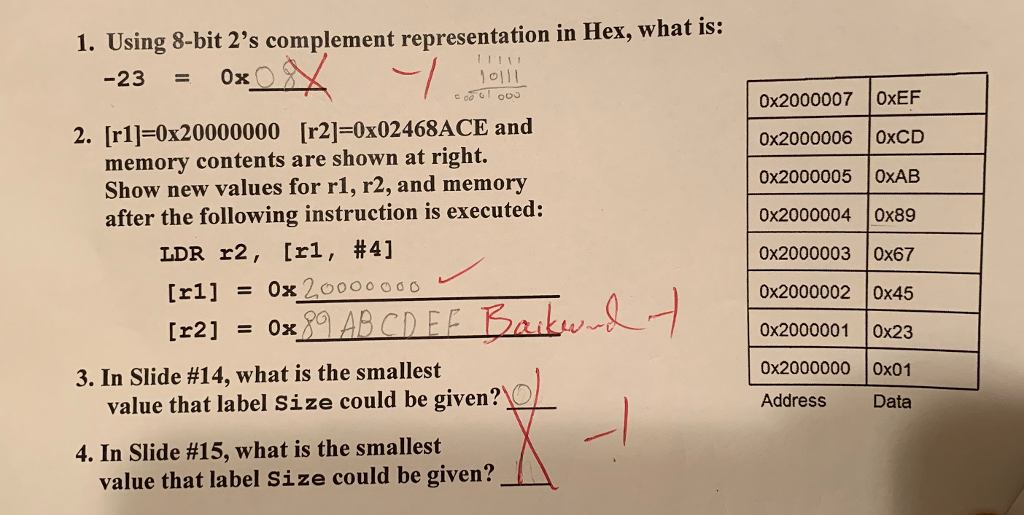 Solved 1. Using 8-bit 2's complement representation in Hex, | Chegg.com
