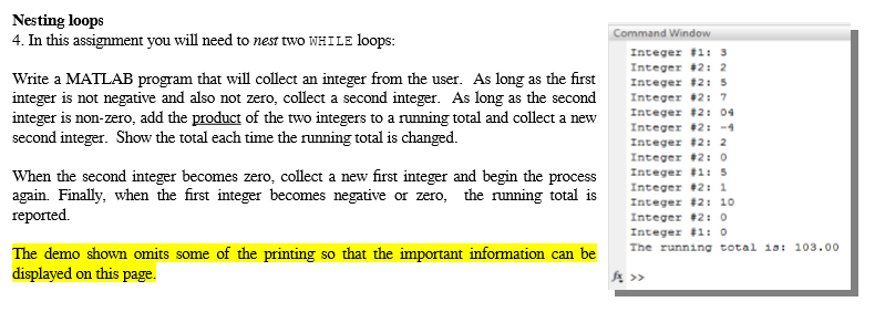 Solved Nesting loops 4. In this assignment you will need to | Chegg.com