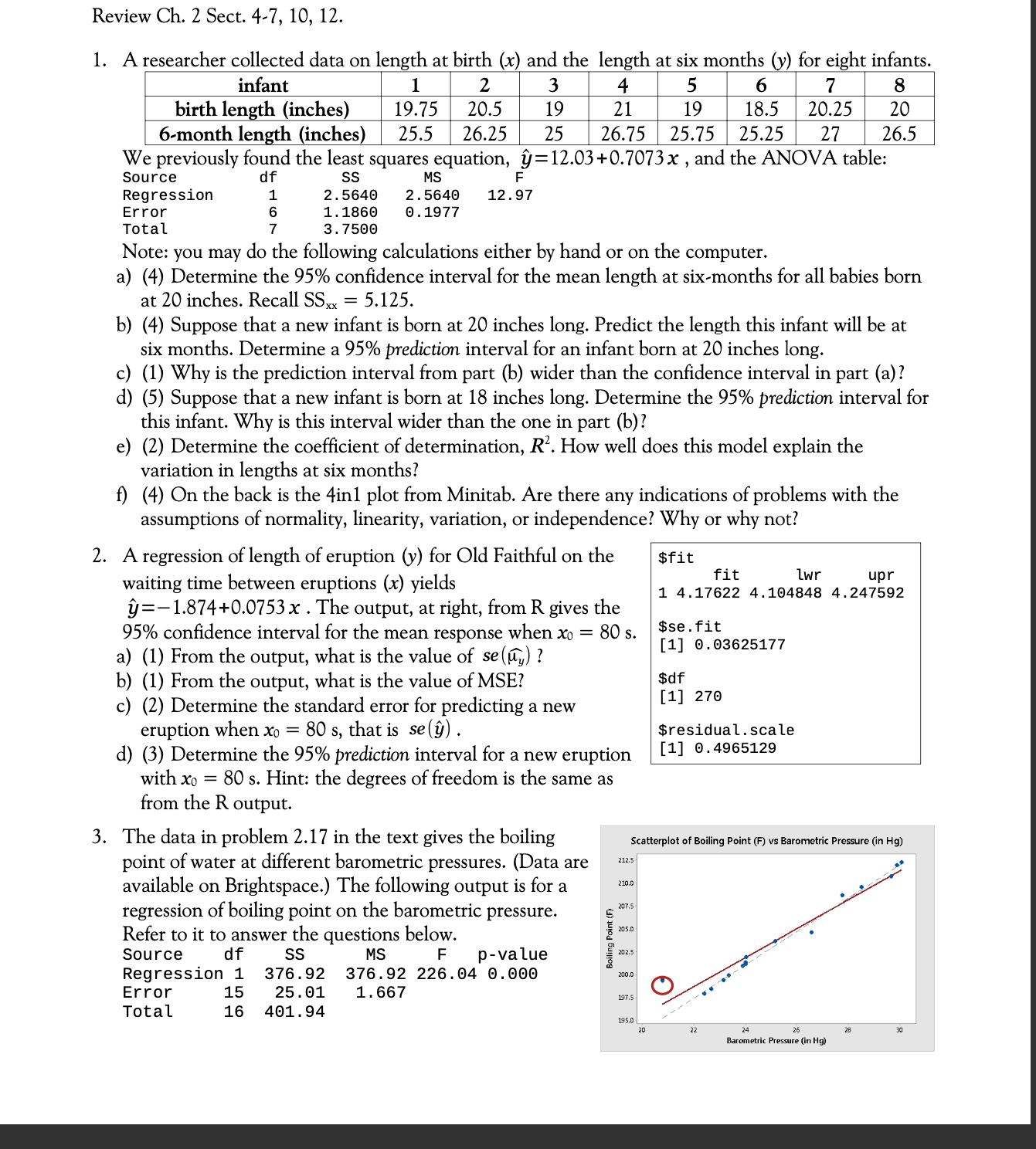 Solved Review Ch. 2 Sect. 4-7, 10, 12. 1. A researcher | Chegg.com