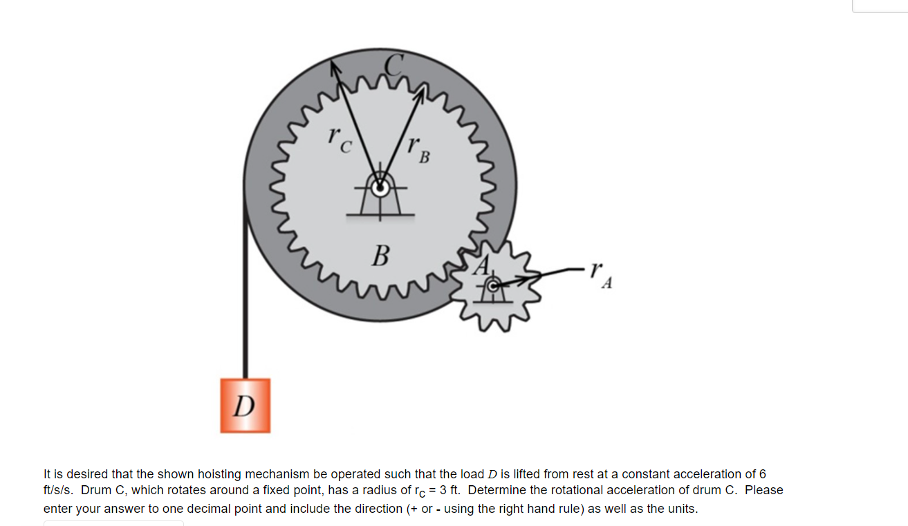 Solved [VB B D It is desired that the shown hoisting | Chegg.com