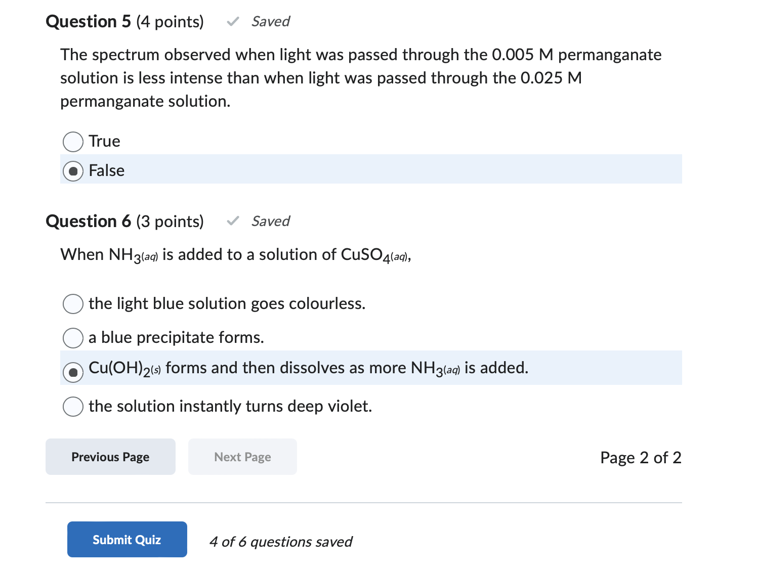 Solved The spectrum observed when light was passed through | Chegg.com