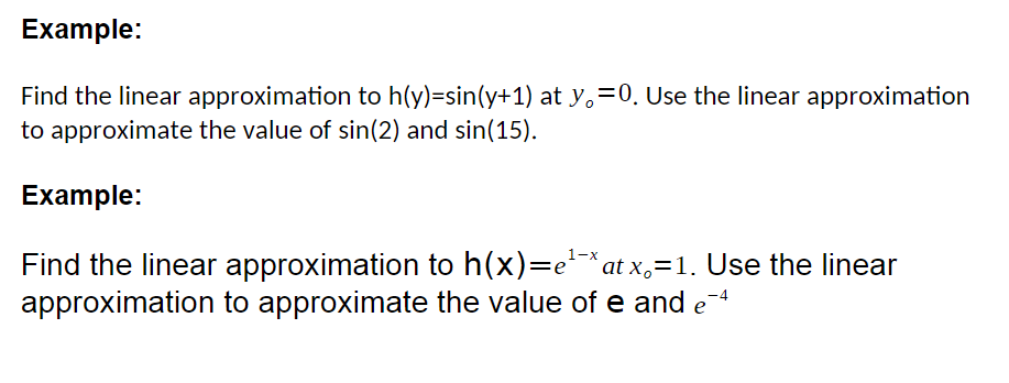 Solved Linear Approximation of / () The linear approximation | Chegg.com