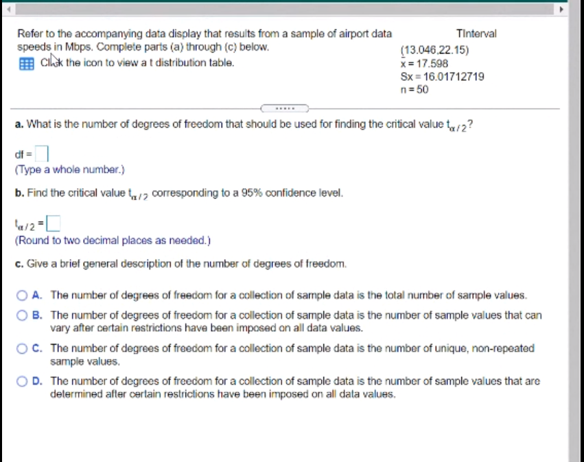 Solved Refer to the accompanying data display that results | Chegg.com