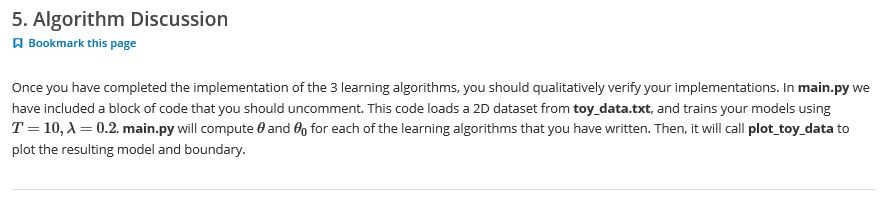 Solved 5. Algorithm Discussion A Bookmark this page Once you | Chegg.com