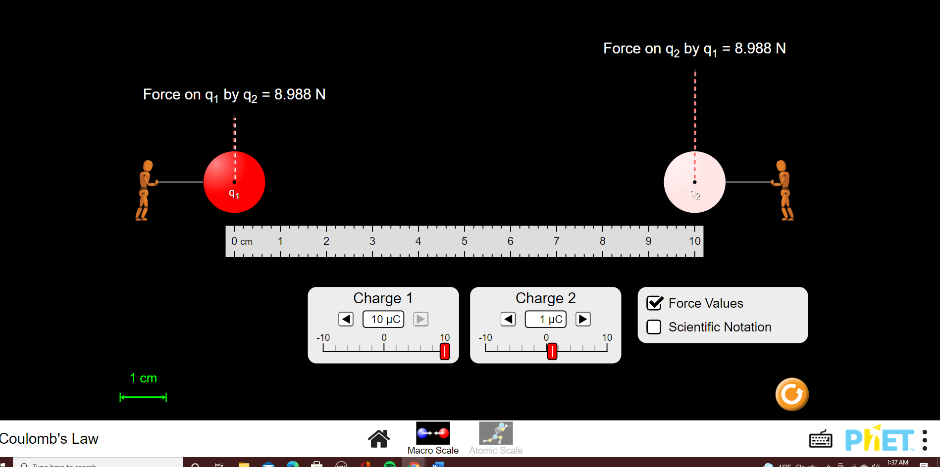 Solved Coulomb's Law Activity Question: Please solve for the | Chegg.com