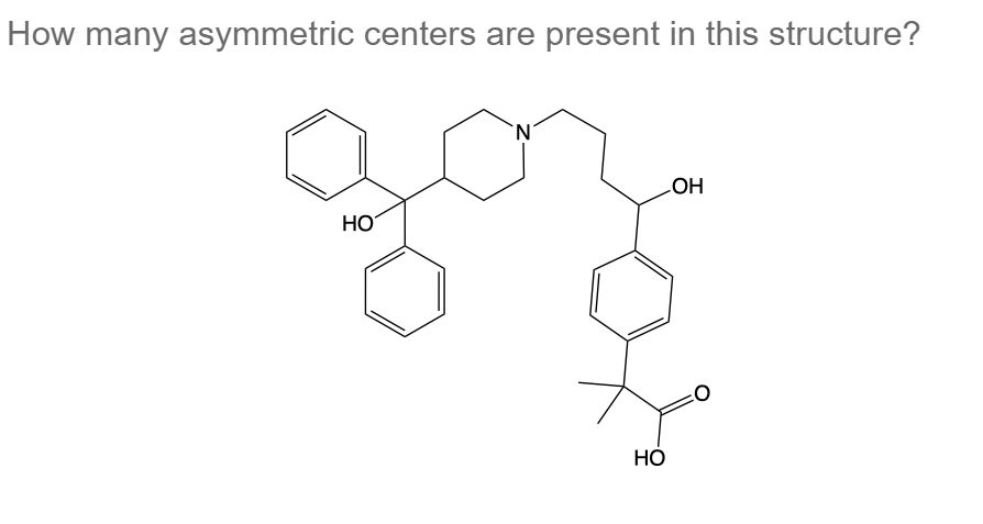 Solved How Many Asymmetric Centers Are Present In This