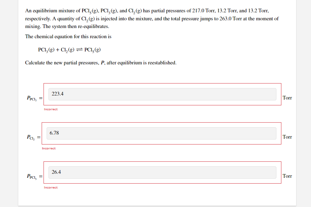 Solved An equilibrium mixture of PCl5( g),PCl3( g), and Cl2( | Chegg.com