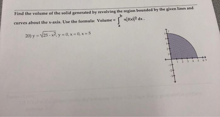 Solved Find the volume of the solid generated by revolving | Chegg.com