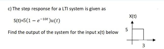Solved c) The step response for a LTI system is given as | Chegg.com
