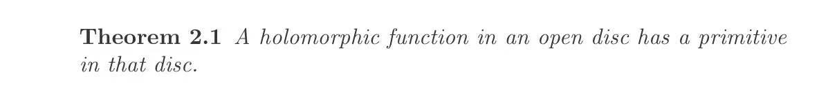 Solved Theorem 2.1 A holomorphic function in an open disc | Chegg.com