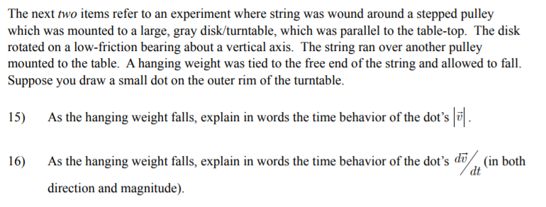 Solved The next two items refer to an experiment where | Chegg.com