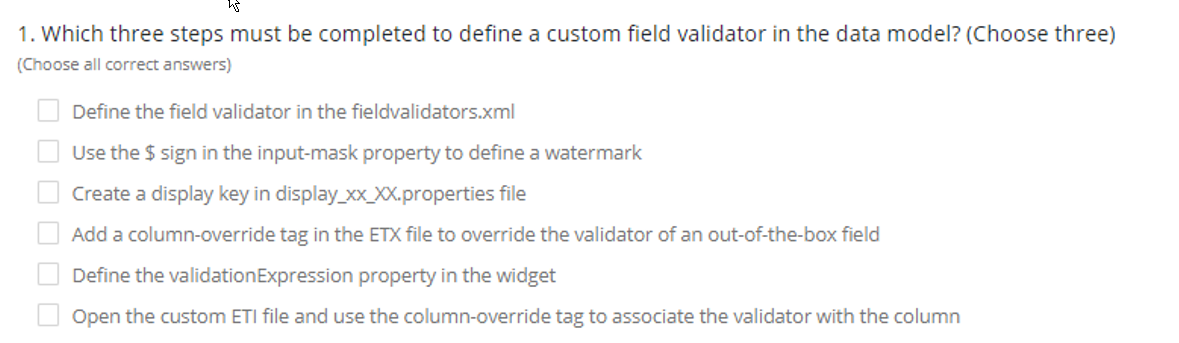 Solved 1 Which Three Steps Must Be Completed To Define A