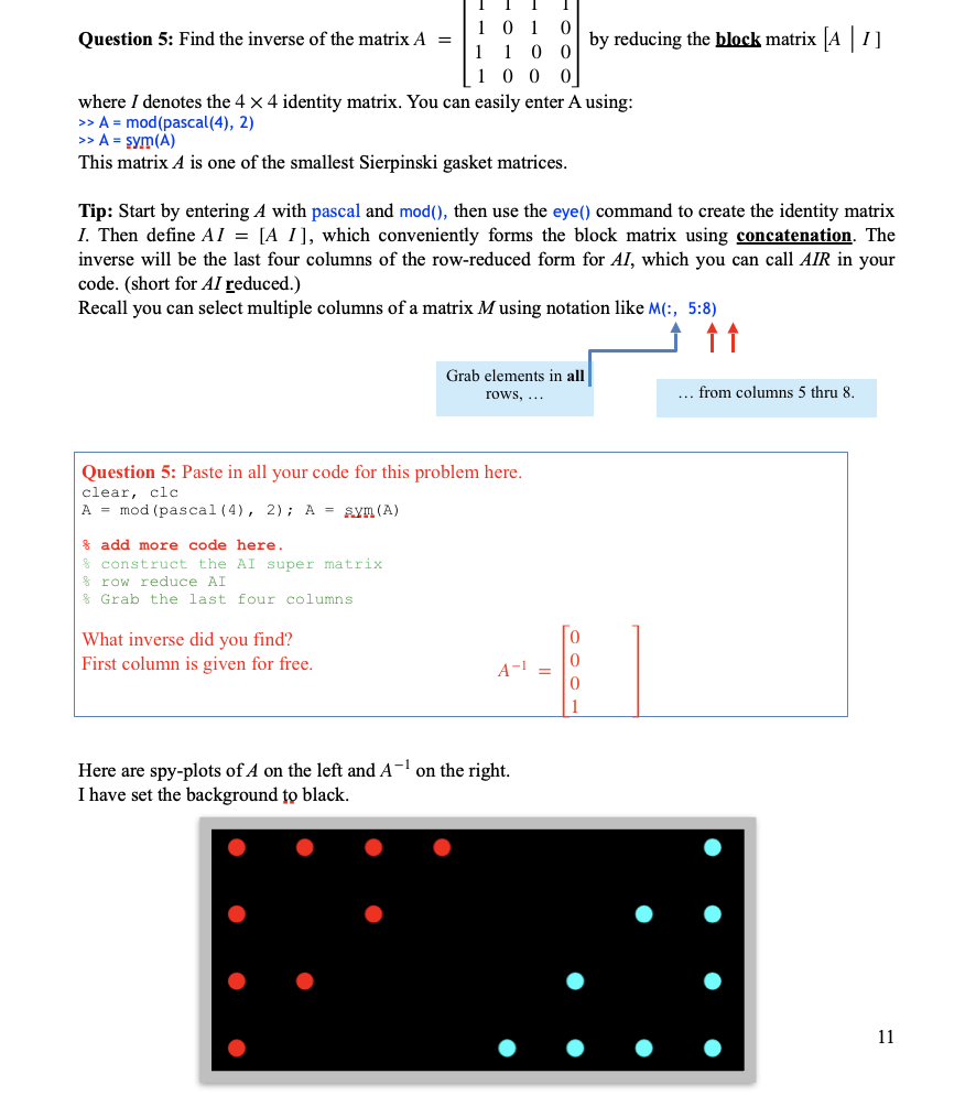 Solved Question 2: MATLAB has a command that gives magic | Chegg.com