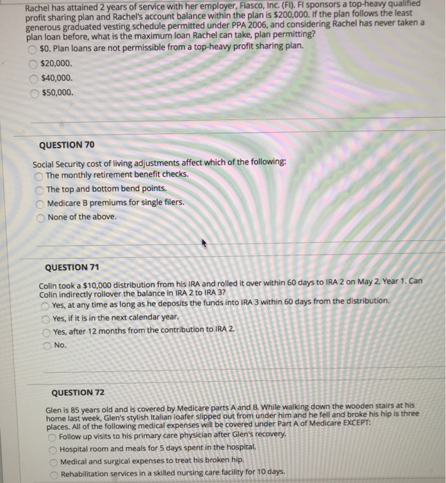Solved Fiasco, Inc. (FI). Fl sponsors a top-heavy qualified | Chegg.com